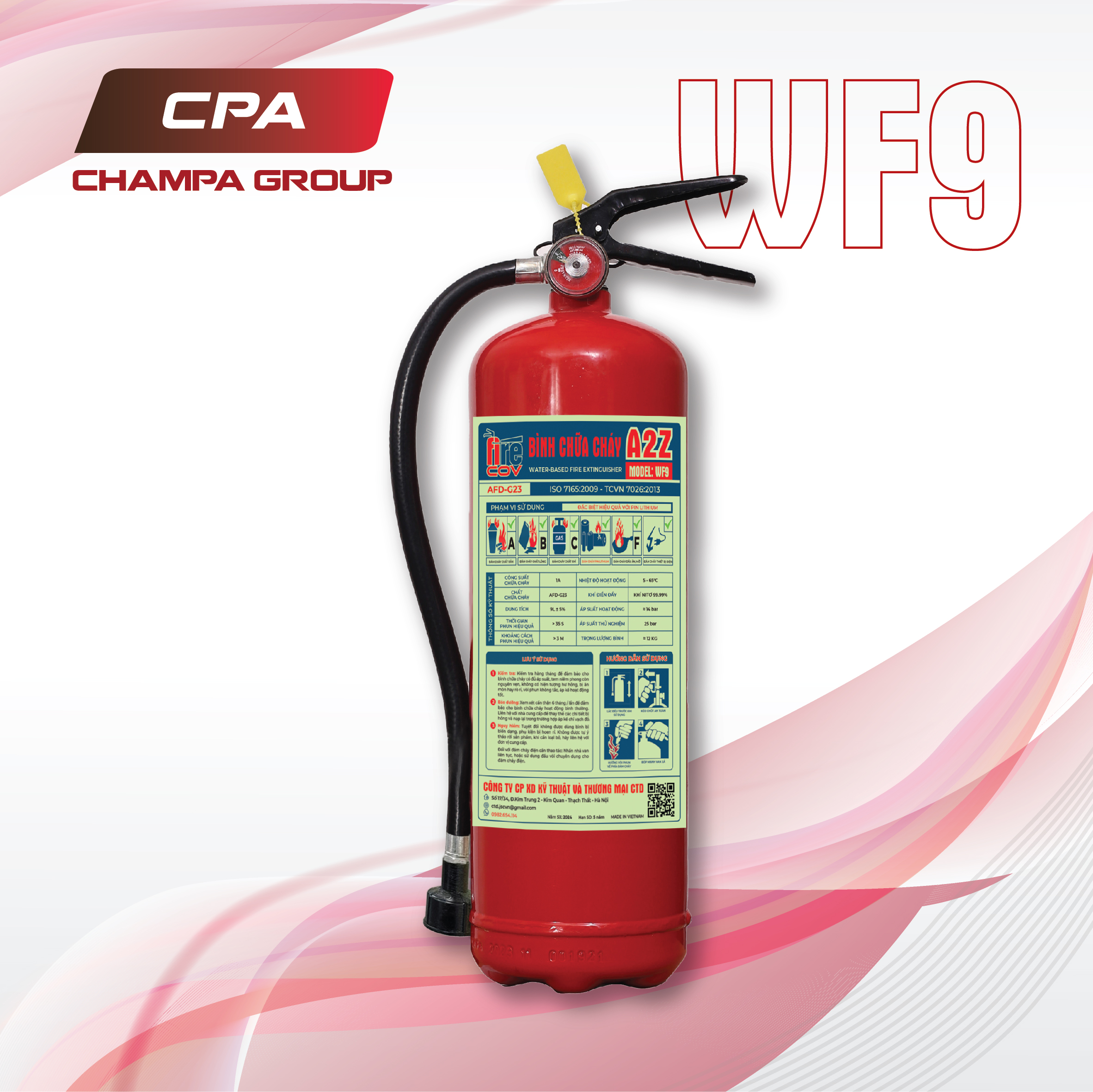 Bình chữa cháy xách tay A2Z-WF9 - CPA
